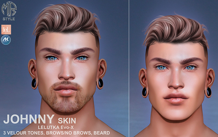 Second Life Marketplace - :: Mr Style :: Skin Johnny - Tone Sand [Velour] For Heads Lelutka EvoX ...